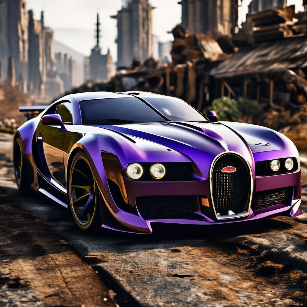 "(legendary muscle car) • (dark grape purple BugattiVeyron) • (muscle ...