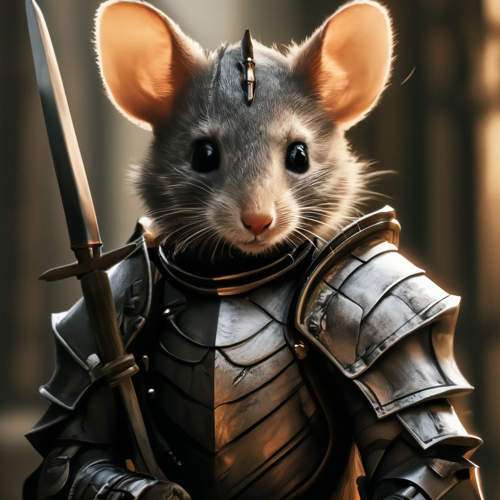 "The Mouse Knight, illustration" — image created in Shedevrum