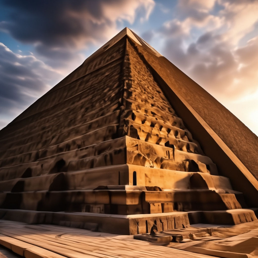 "The largest of the Egyptian pyramids, a monument of architectural art ...