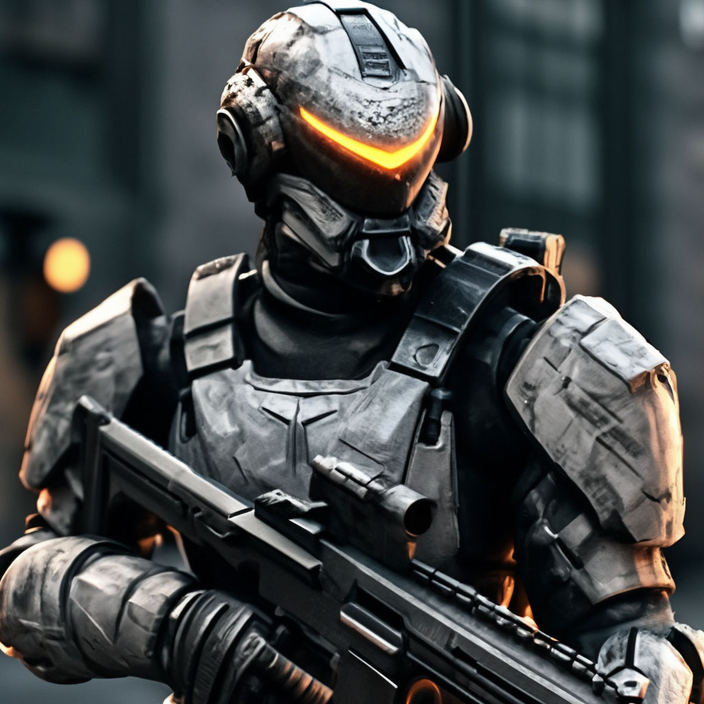"Special squad warrior high quality" — image created in Shedevrum