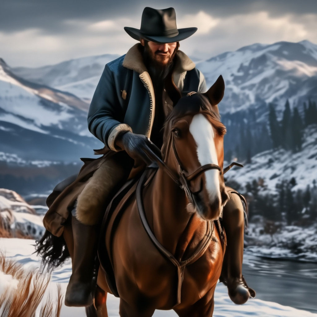 "Arthur Morgan/Colter/winter landscape/hunting/mountain river/Arthur ...