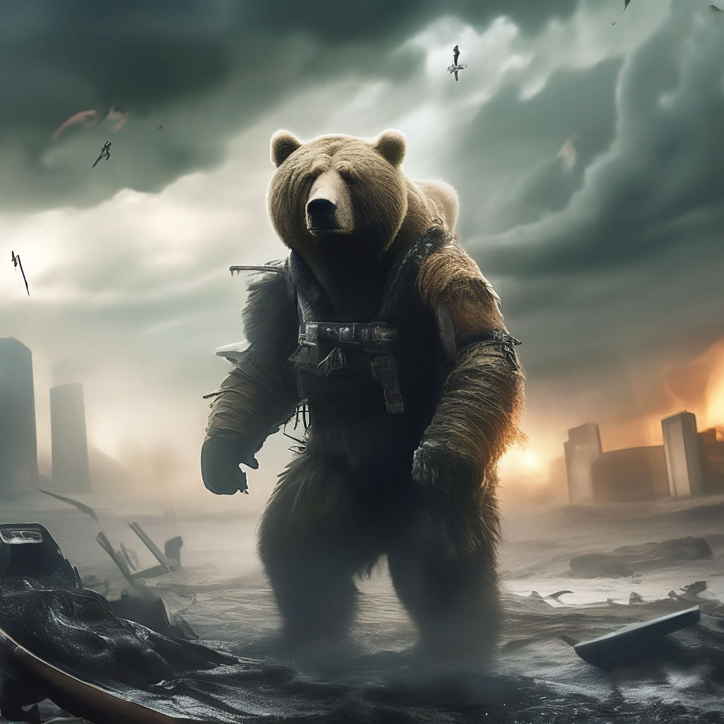 "The bear from 2026" — image created in Shedevrum