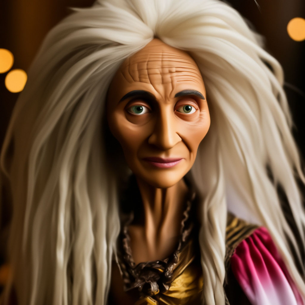 "Baba yaga in the style of barbie" — image created in Shedevrum