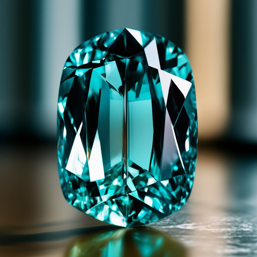 "Paraiba tourmaline decoration.Drawing, clear outline, fabulous ...