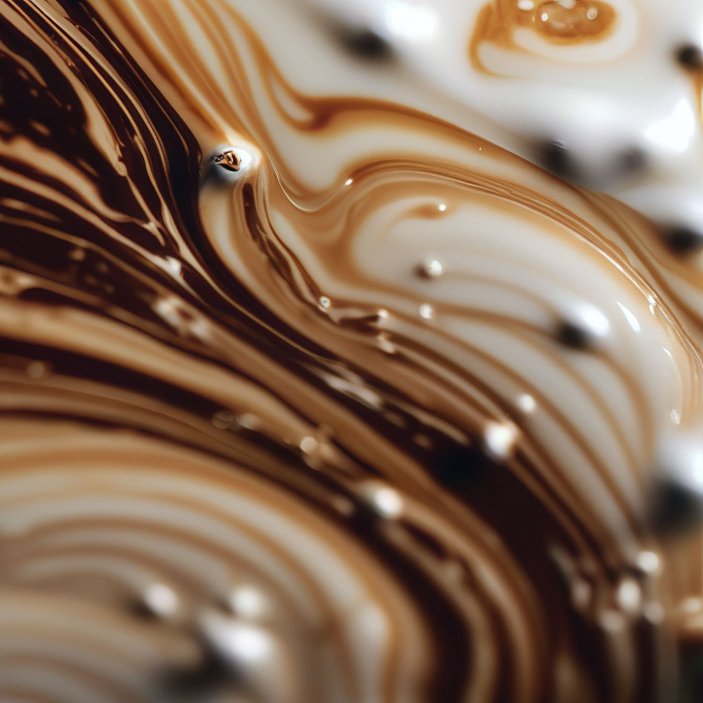 "Texture, coffee with cream, , close-up, professional photo, streaks ...