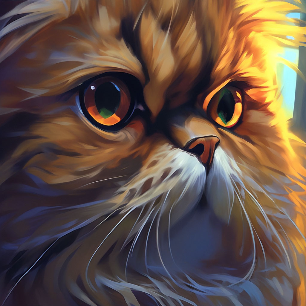 "Persian cat, gives me five🐾🖐paws over-detailed, 124k,real photo ...