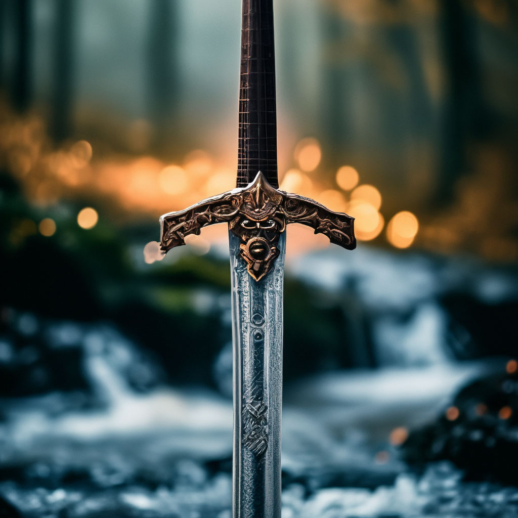 "Excalibur mist sword" — image created in Shedevrum