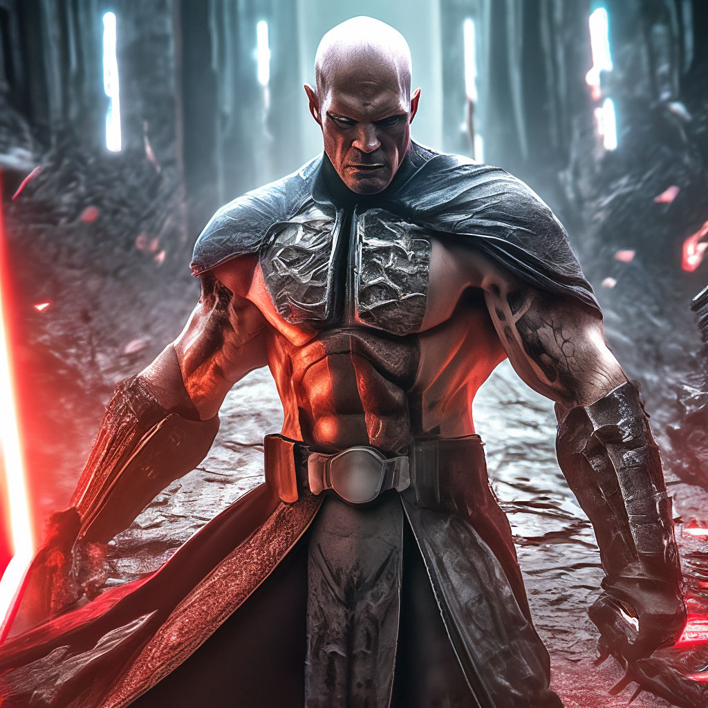 "Bane (star wars old republic) , huge, bald, muscular, scirched, in ...