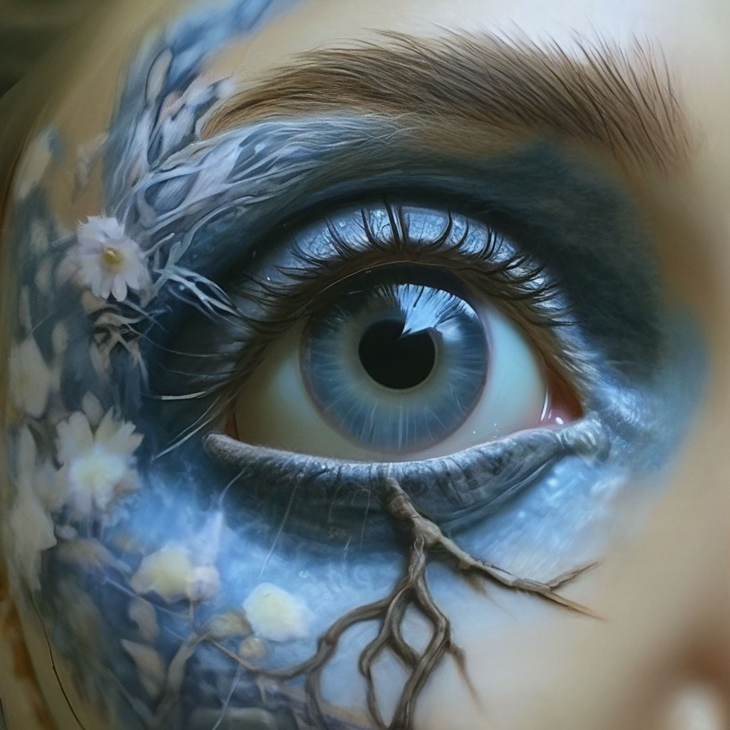 "Death inside, rebirth outside, detailed, beautiful eyes, very ...