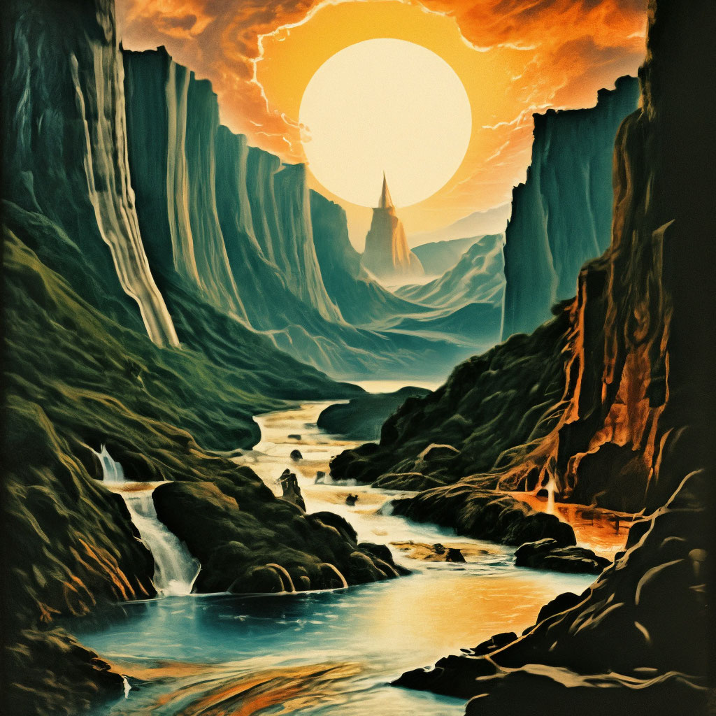 "The river of time" — image created in Shedevrum