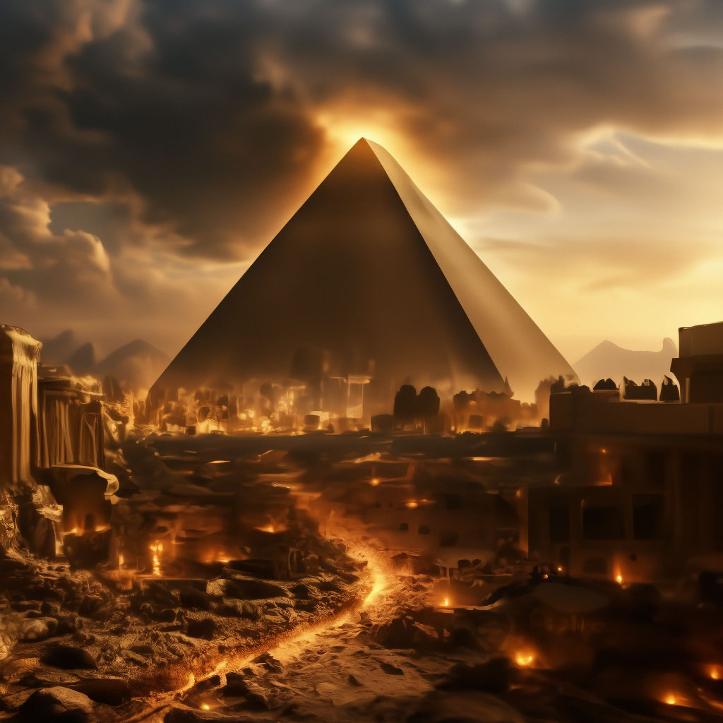 "Egypt apocalypse" — image created in Shedevrum