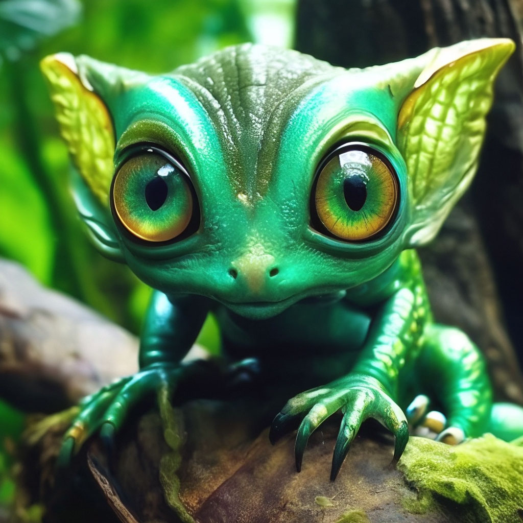 "Multilayered hyperphotorealism wonderful big-eyed emerald beautiful ...
