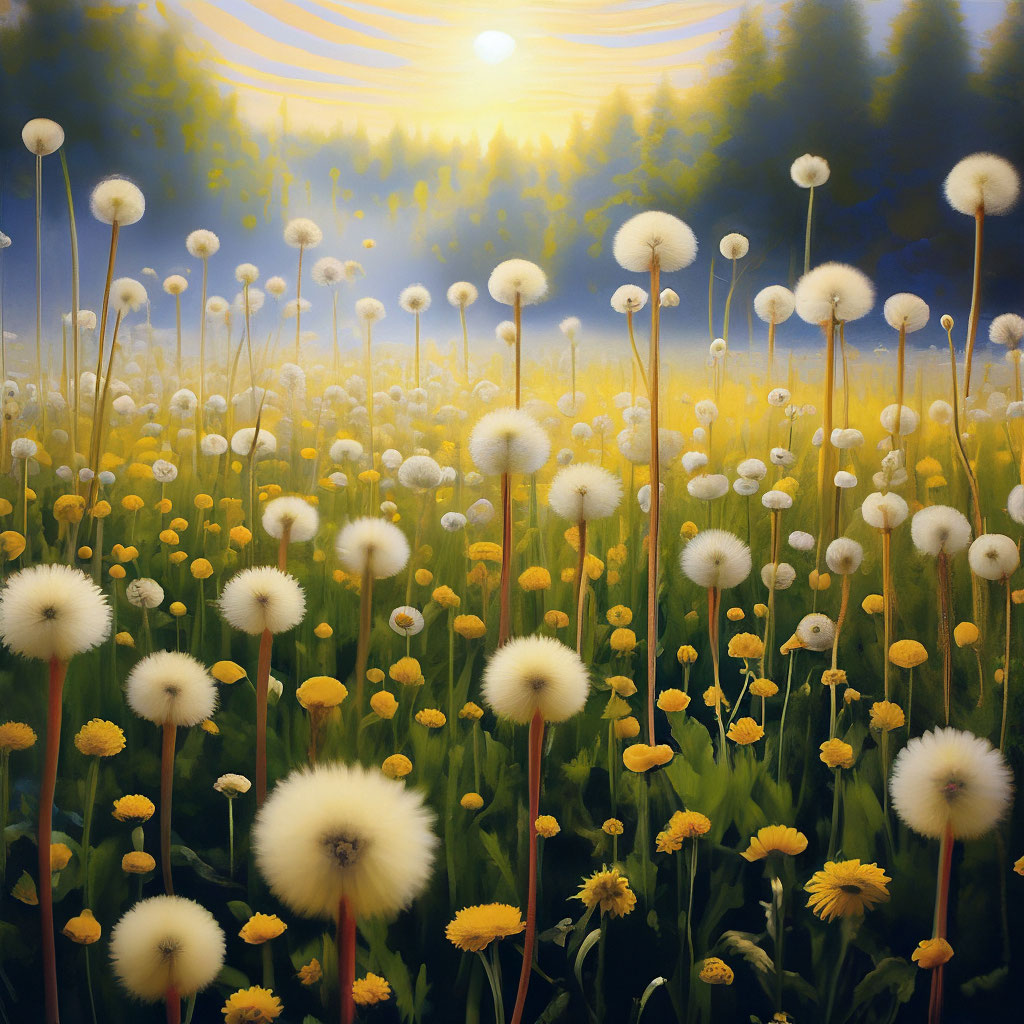 "The magic of dandelions" — image created in Shedevrum