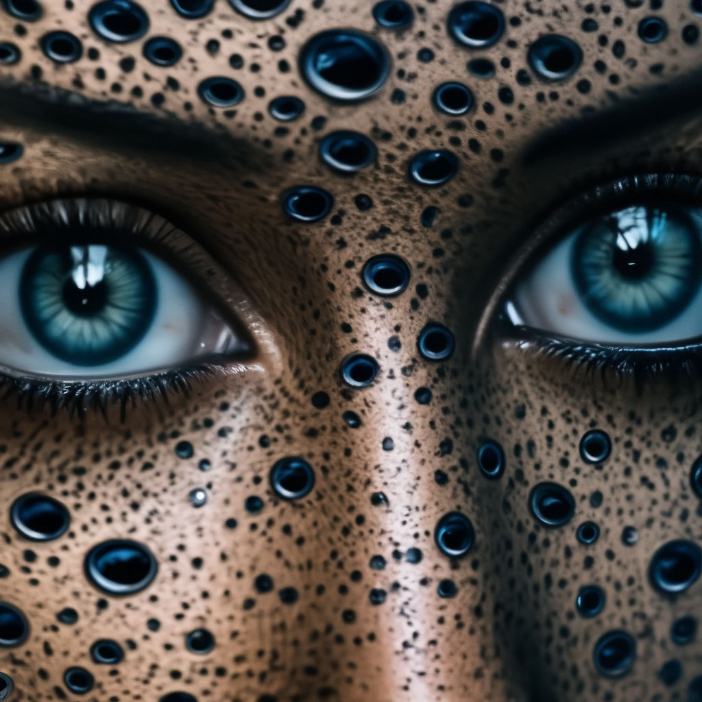 "Thousands of ghost eyes staring out of the dark, professional photo ...