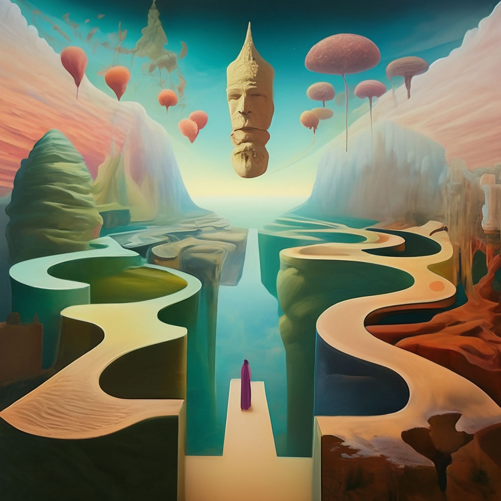 "The psychological landscape" — image created in Shedevrum
