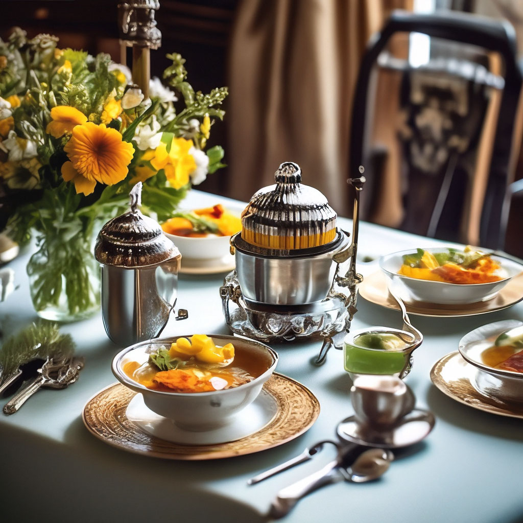 "Have a nice day! beautiful set table, lunch, beautiful, realistic ...