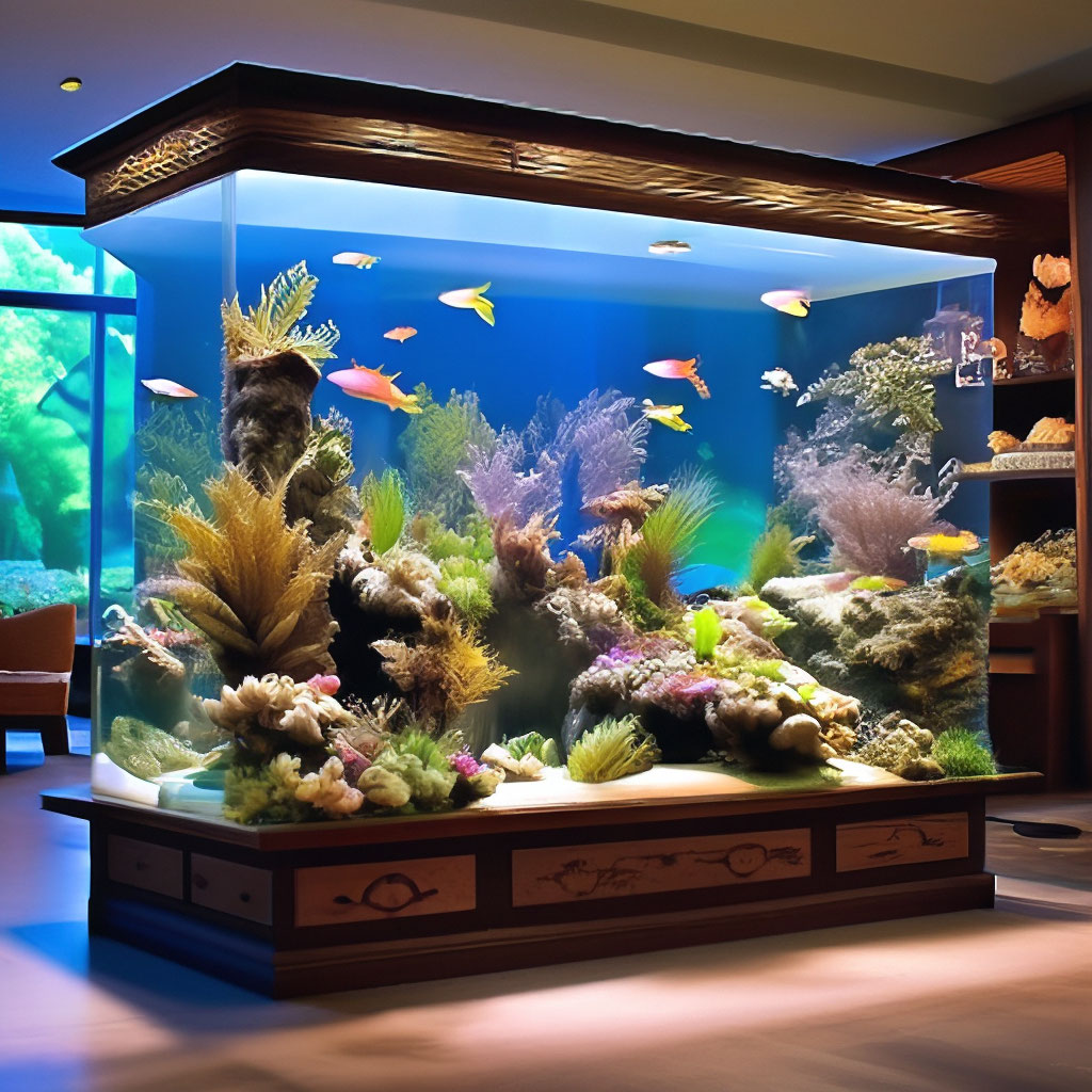 "Aquarium design, aesthetically pleasing, beautiful, realistic, high ...