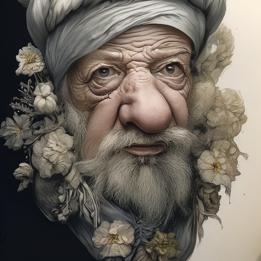 "Portrait of a dwarf Nose in the style of Brueghel Detailed drawing ...