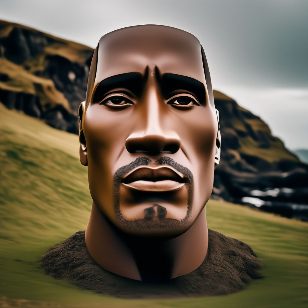 "Mix the Easter Island statue with the face of Dwayne Calajonson Dwayne ...