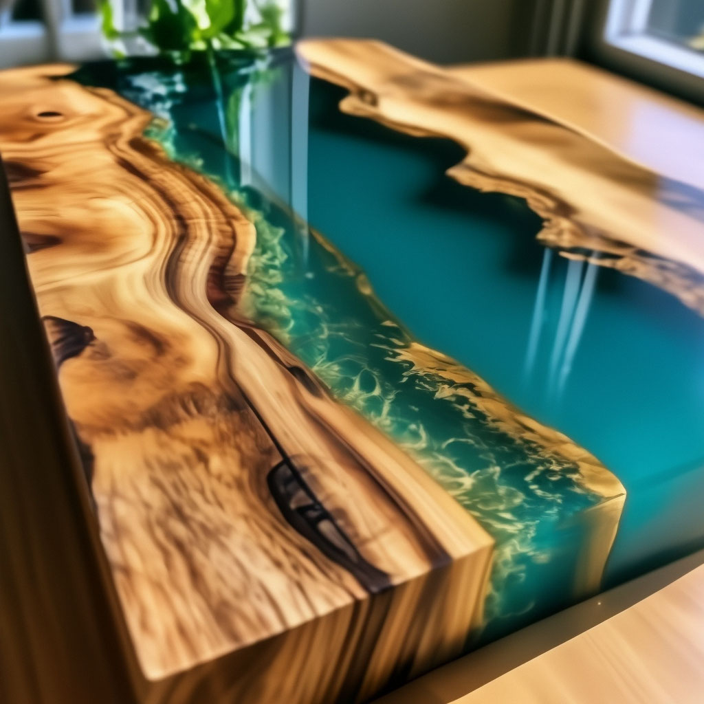 "Epoxy resin decoration" — image created in Shedevrum