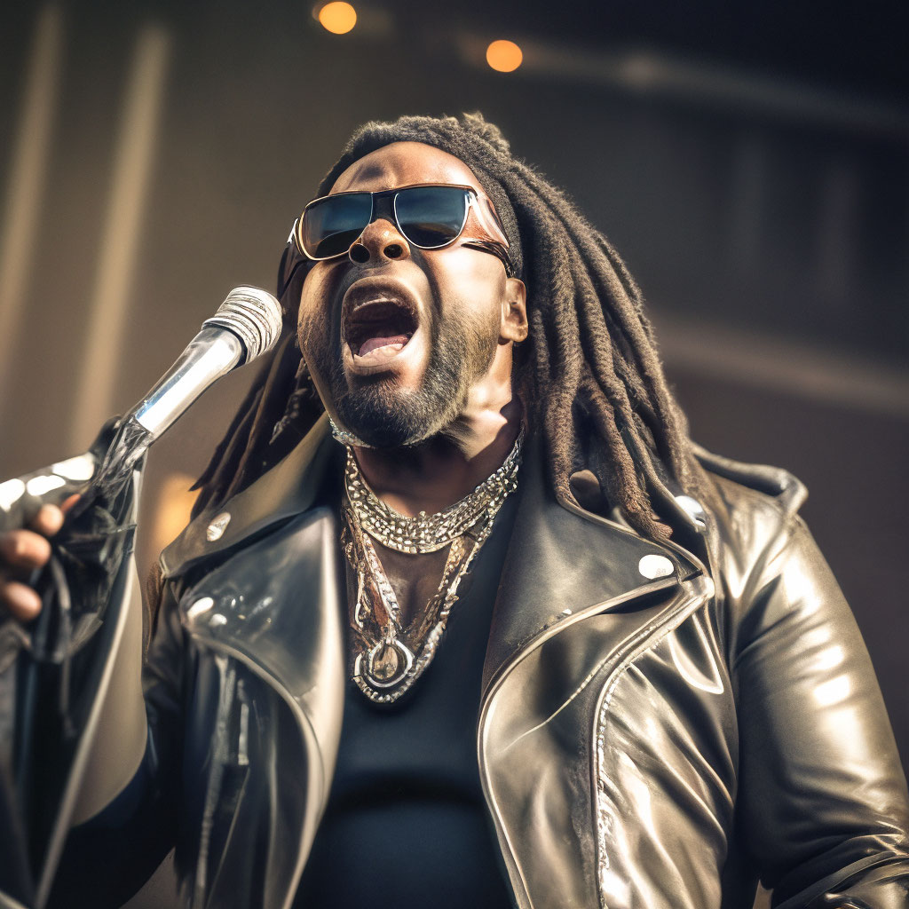 "A full-bodied African American Clive John Webbe shouts into the ...