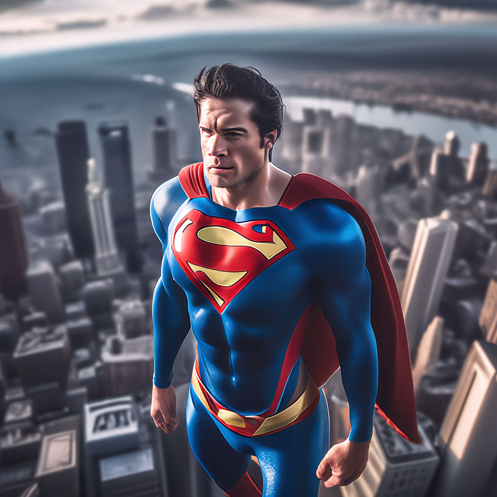 "Superman, city, professional photo, realistic, high detail, high ...