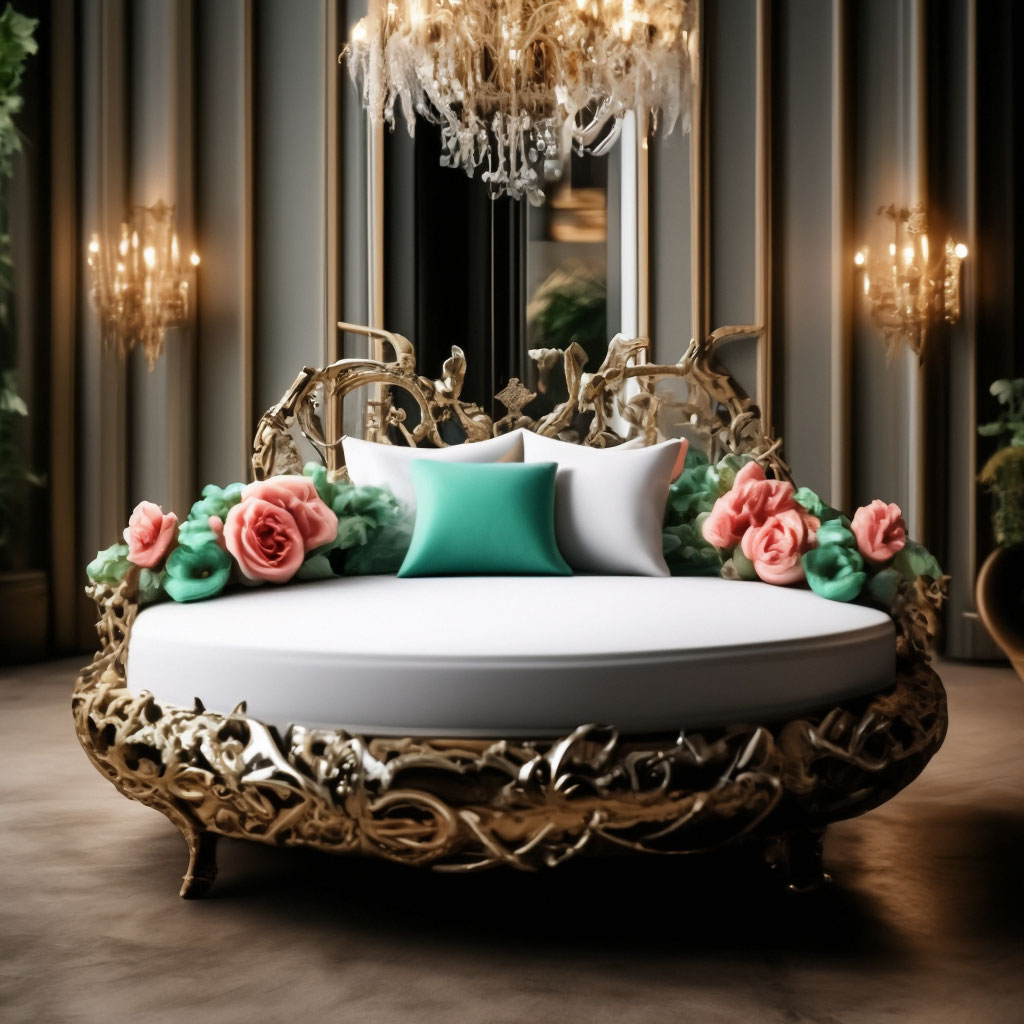 "⚜️ hemispherical bed made of the best organic glass of delicate ...