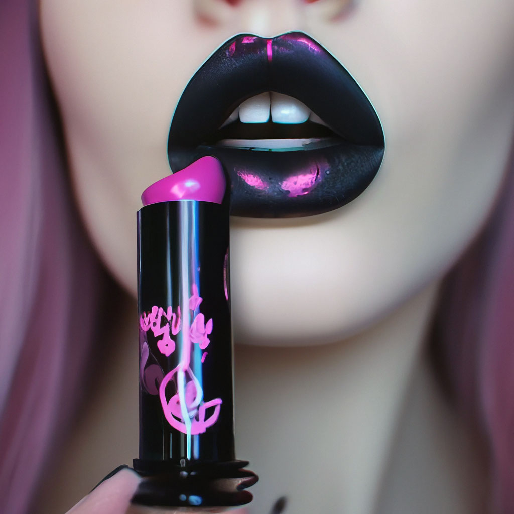 "The girl is beautiful lip gloss gothic, grotesque, surrealism, gloomy ...