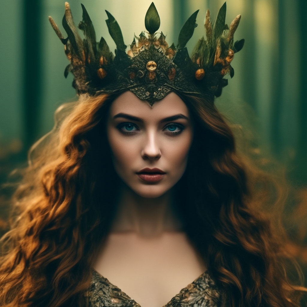 "The Queen of the forest kingdom" — image created in Shedevrum