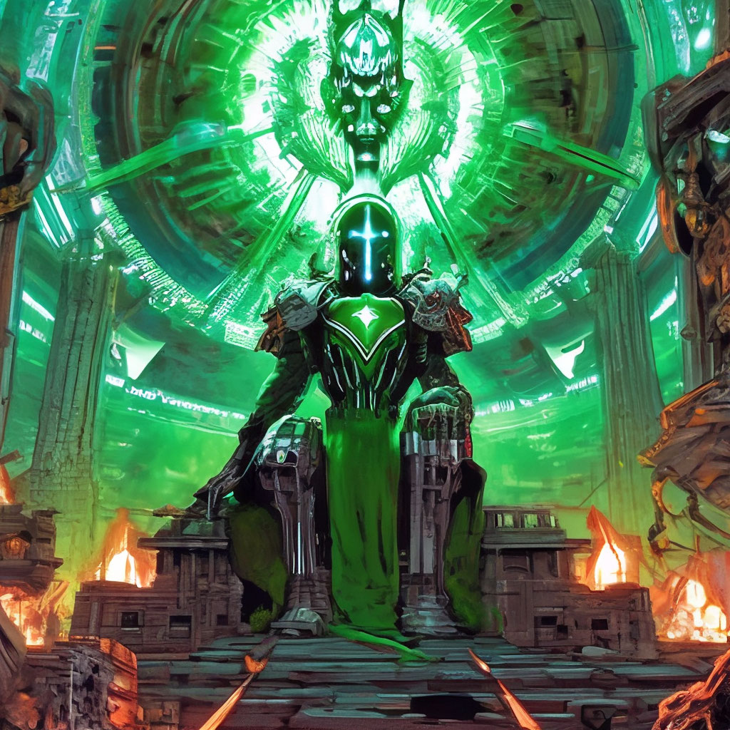 "Style Rick and Morty: Dark comic: Lord Necrontyr sits on a technotron ...