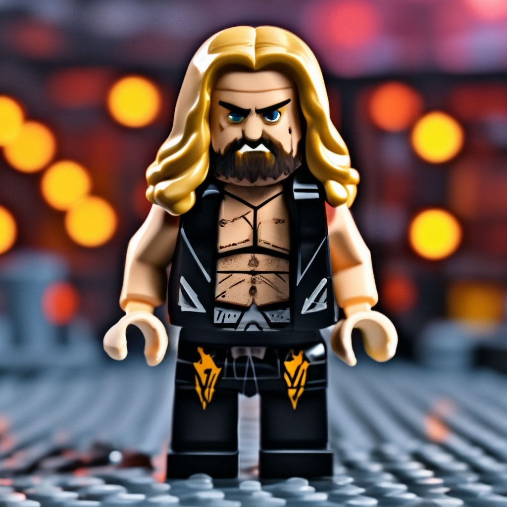 "Triple H wwe, in the lego style" — image created in Shedevrum