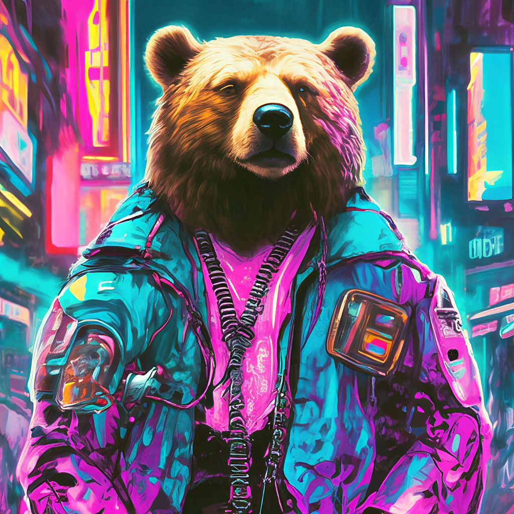 "The bear is extraordinary" — image created in Shedevrum