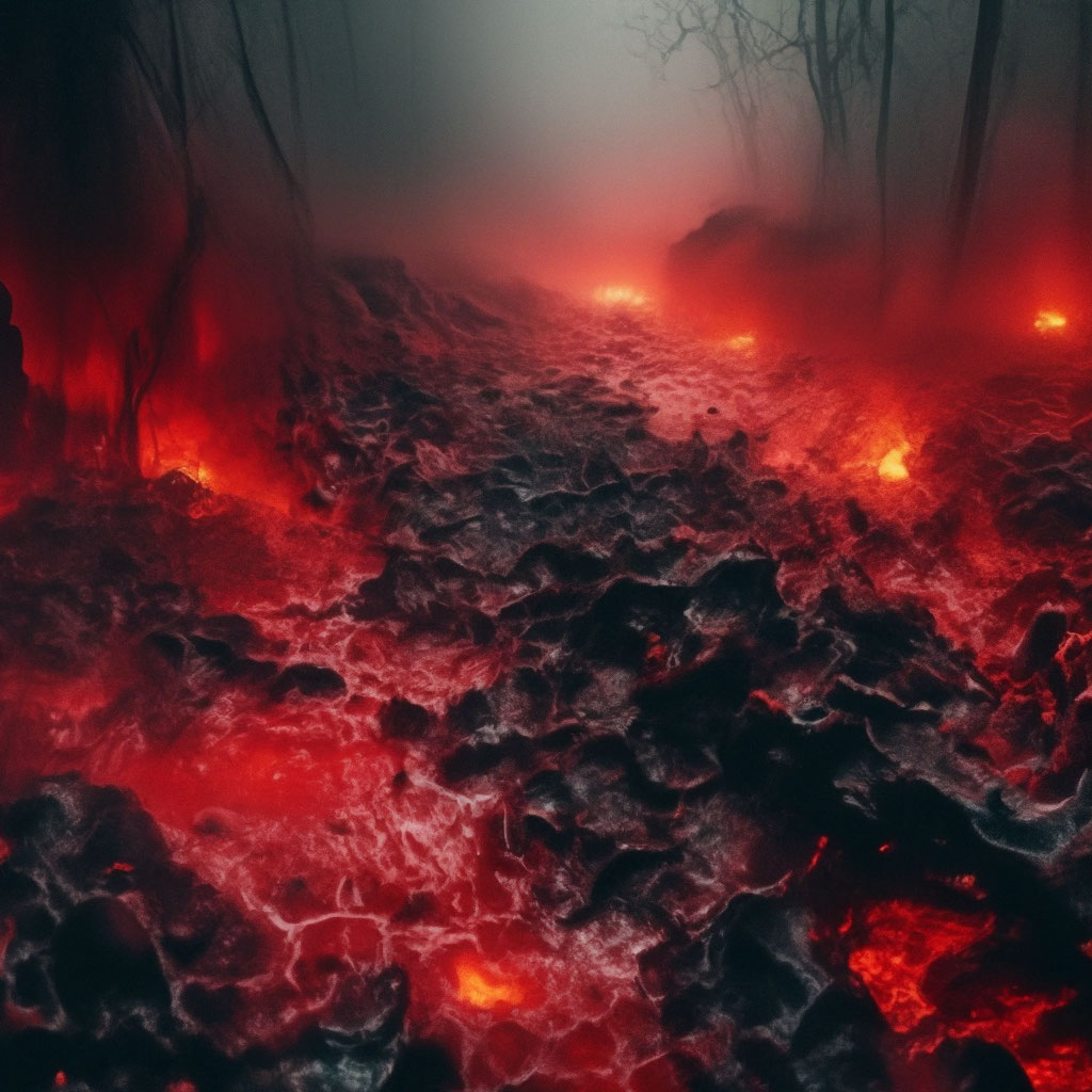"Fog in hell" — image created in Shedevrum