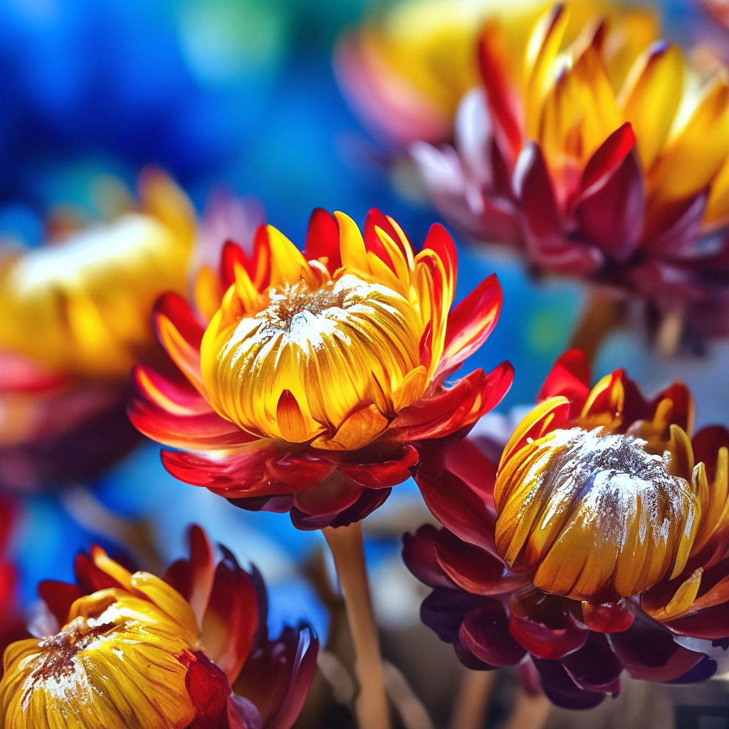 "Flowers, immortelle, dried flower, bright, colorful, beautiful ...