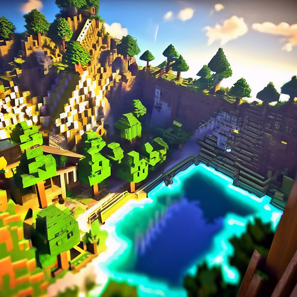 "MINECRAFT is my life" — image created in Shedevrum