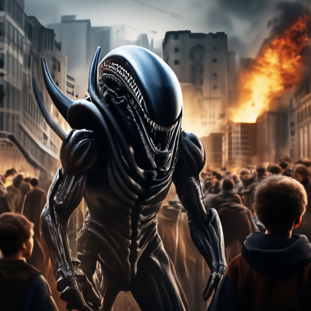 "A shocking encounter and clash of Xenomorph with the Civilian all Ages ...