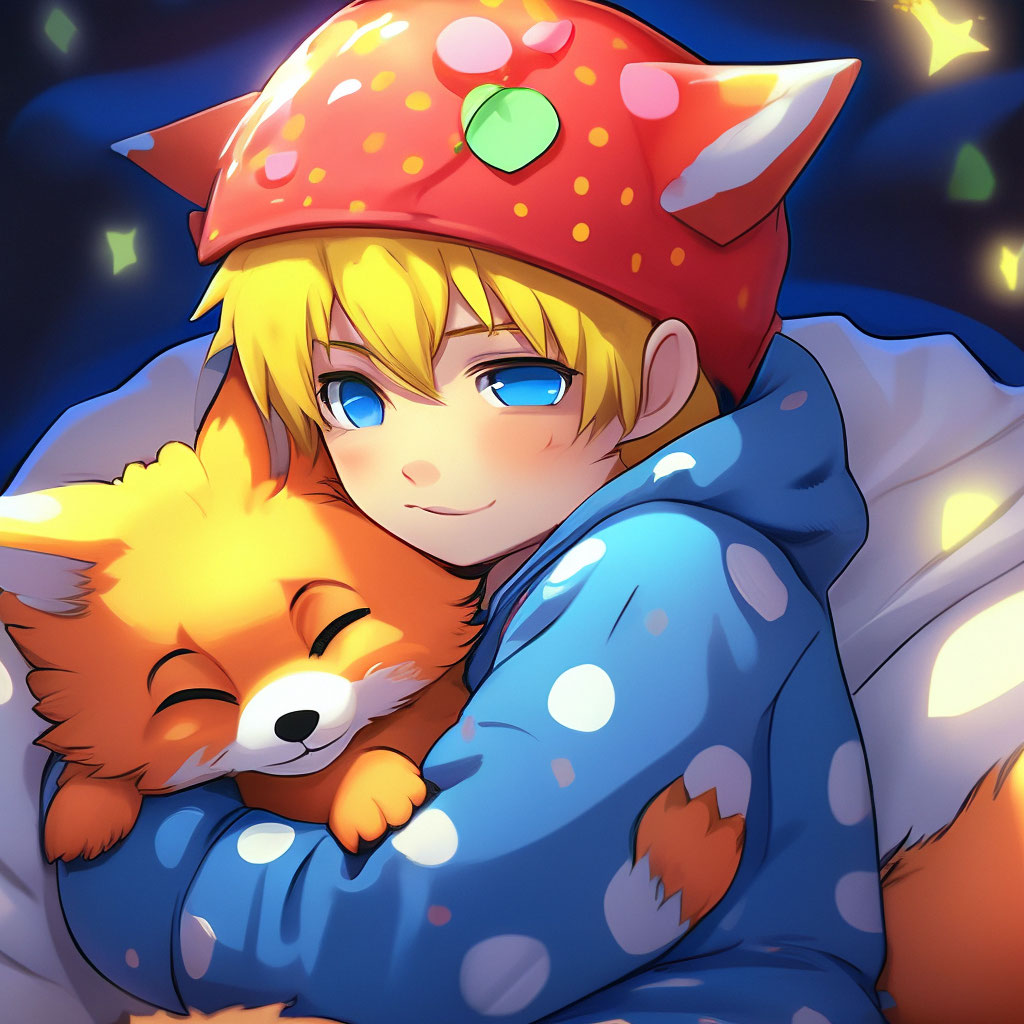 "Mega cute anthropomorphic fluffy strawberry Naruto guy, dressed in a ...