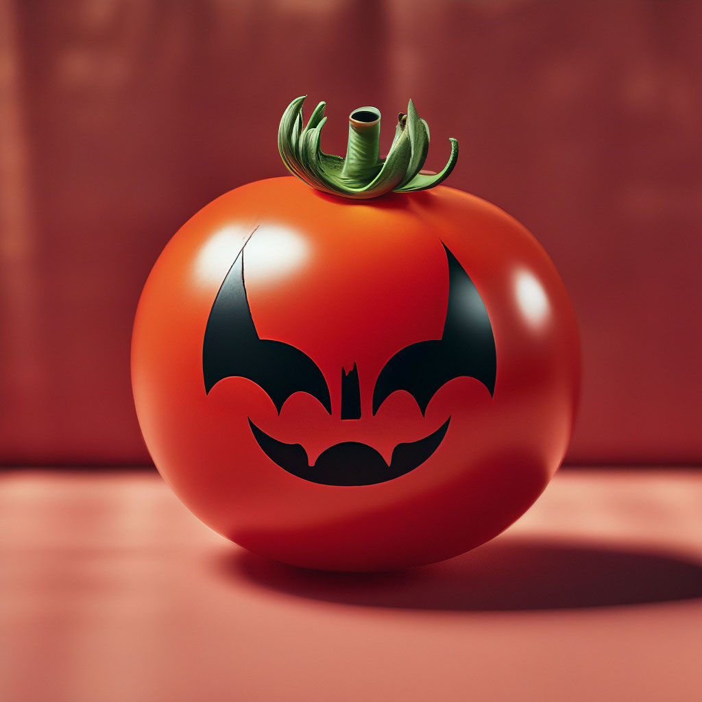"Tomato batman" — image created in Shedevrum