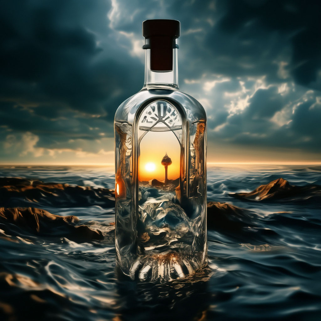 "One hundred catastrophes in a bottle of vodka, art voltage" — image ...