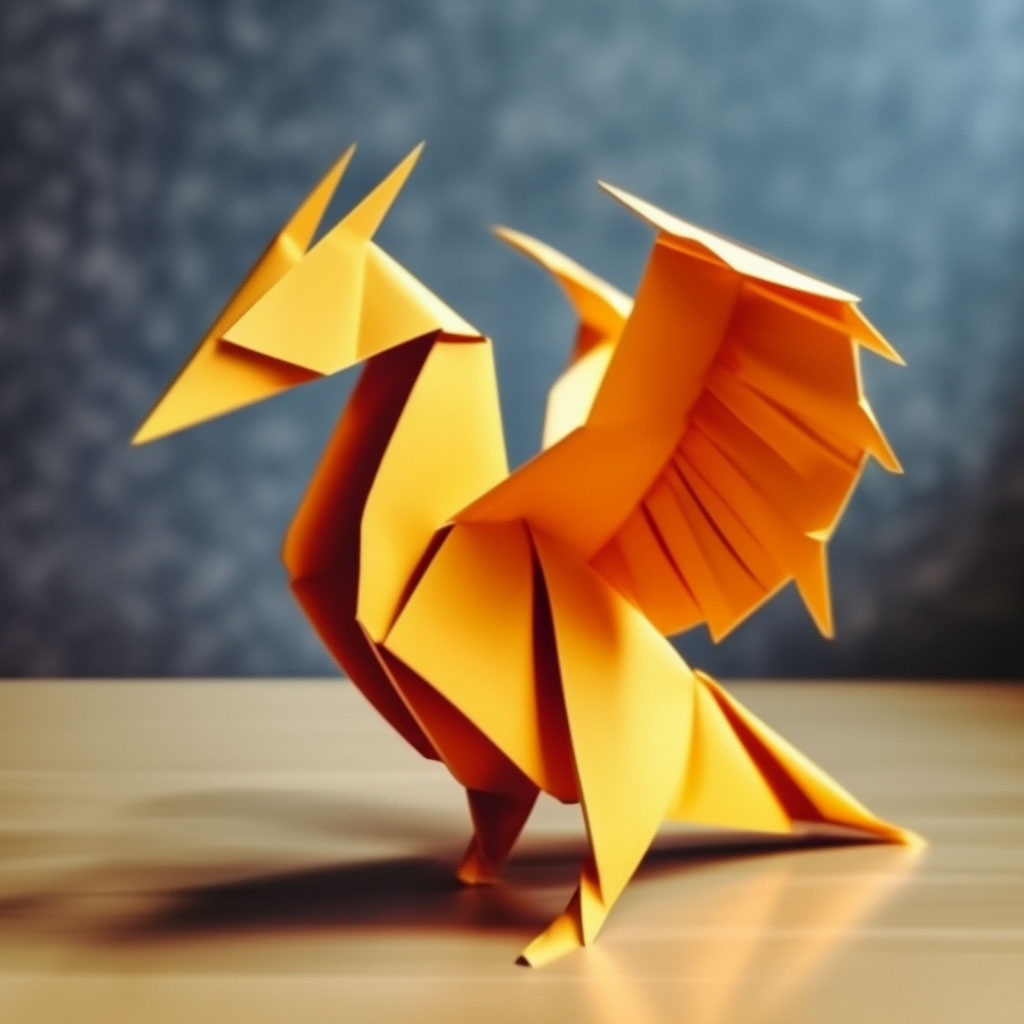 "Origami , paper…" — image created in Shedevrum