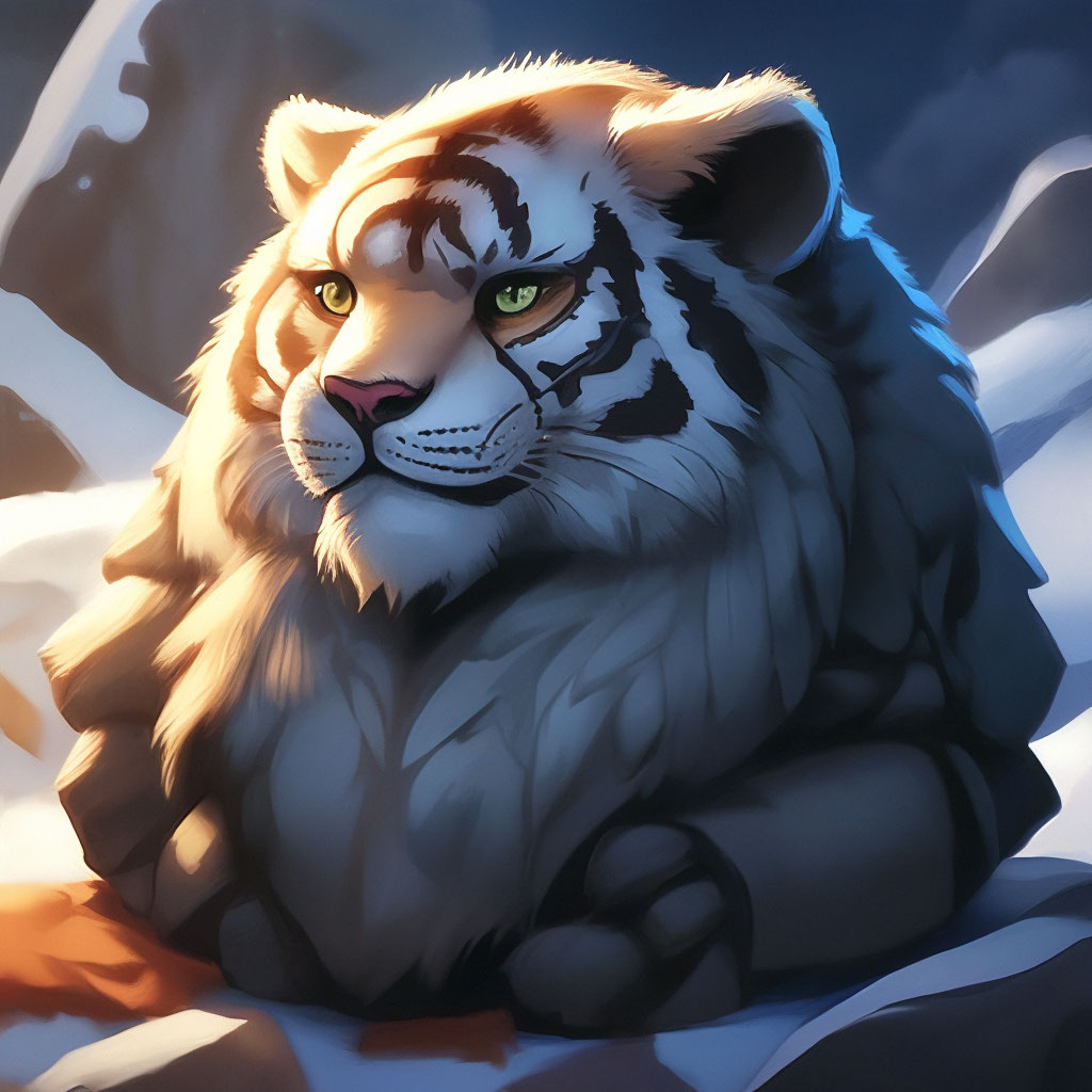 "The furry stone" — image created in Shedevrum