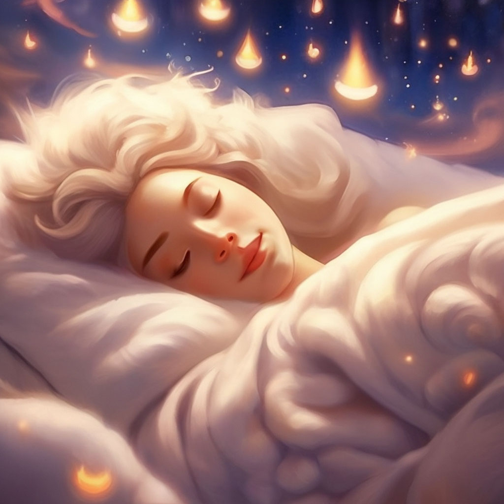 "The most fluffy dreams for my friends!" — image created in Shedevrum
