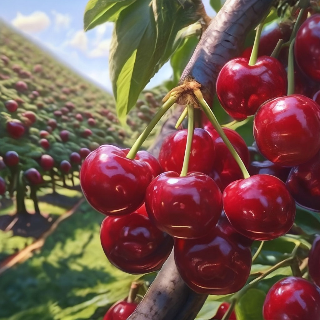 "Cherry orchard, hyperrealism, 64k, hyperdetalization, surrealism, soft ...