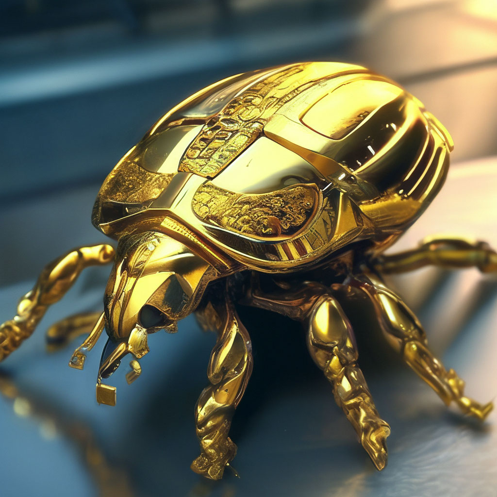 "The golden scarab.high resolution, high detail, beautiful ...