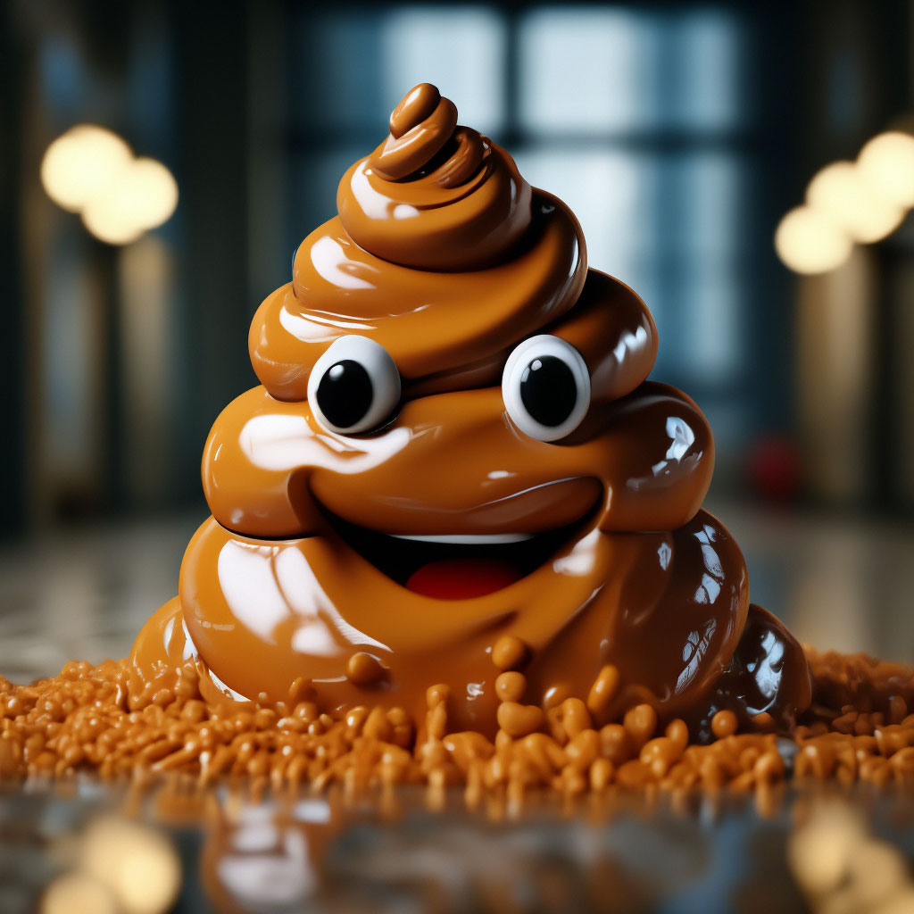 "Hi, I'm a turd!" — image created in Shedevrum