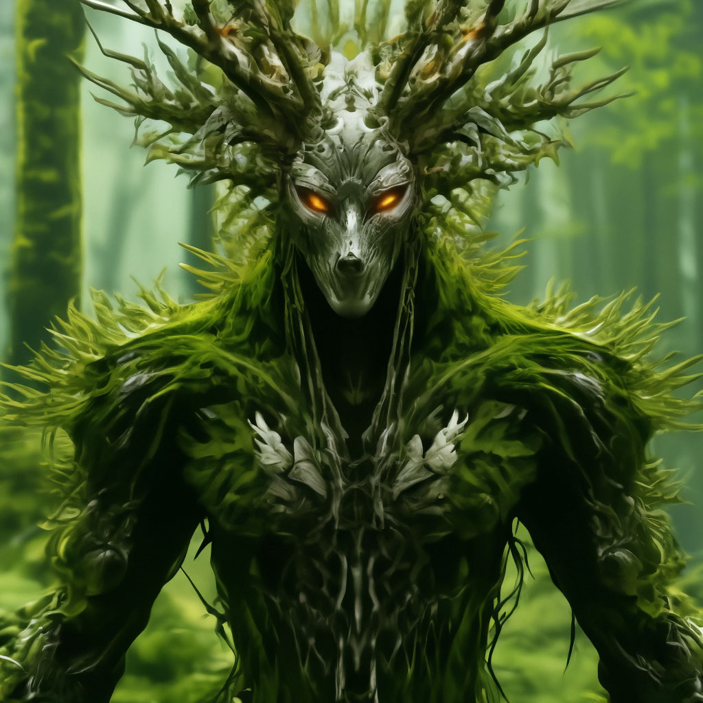 "Forest elemental,clearly drawn small details,epic,intricate,lots of ...