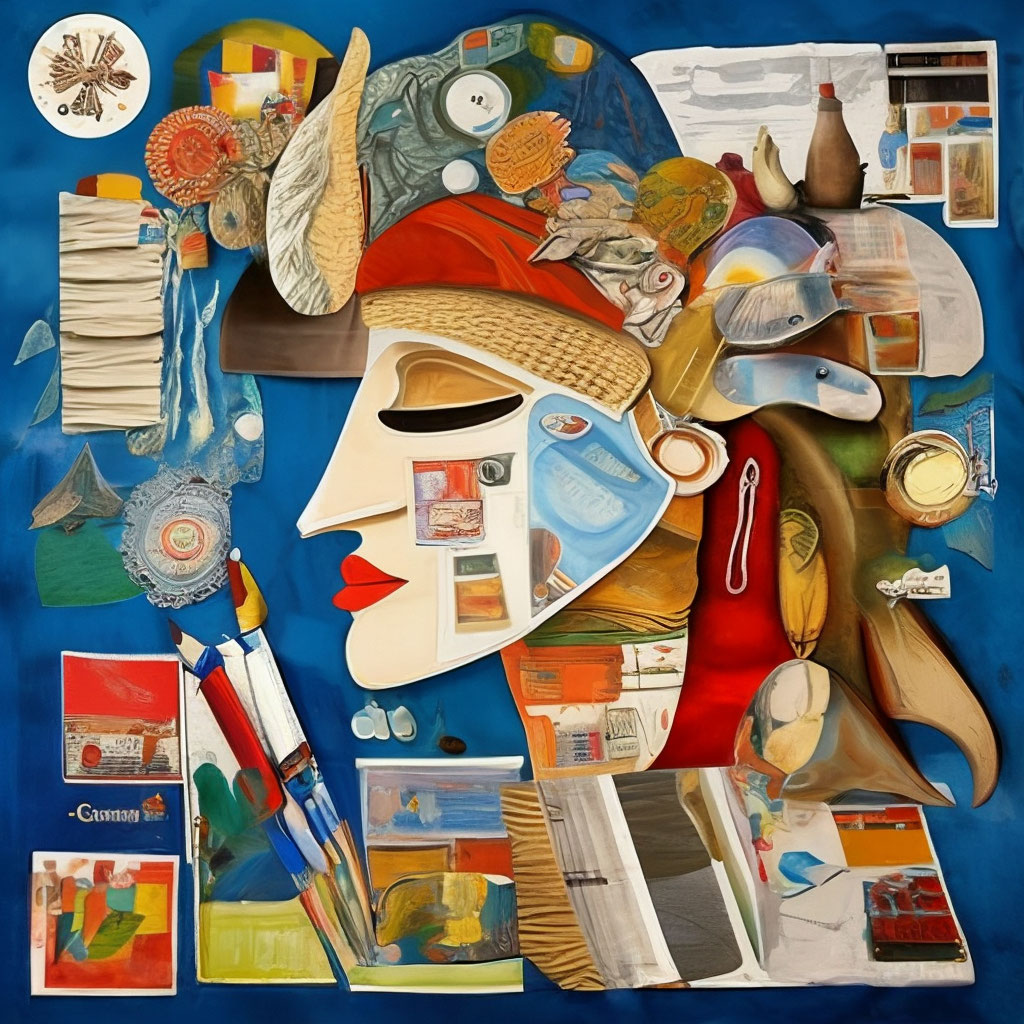 "Breton's cough surrealism.dadaism,applique,collage,paints,paper ...