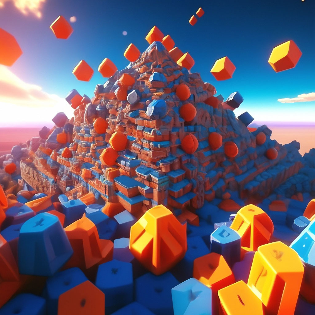 "Many Worlds . The world of octahedra , 3D graphics, 8k image" — image ...
