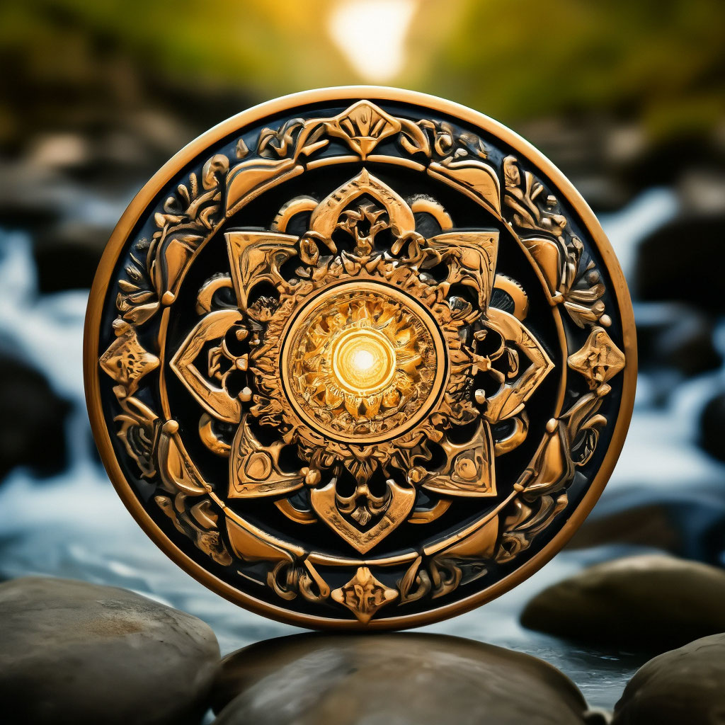"Mandala of wisdom and knowledge, contemplation of the stream ...