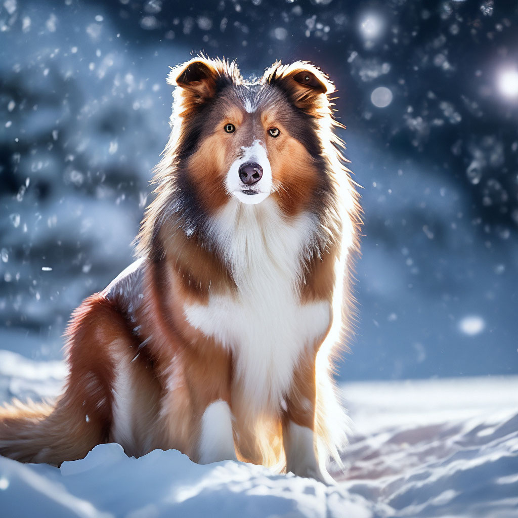 "The dog can be seen in its entirety, white paws,Scottish red collie in ...